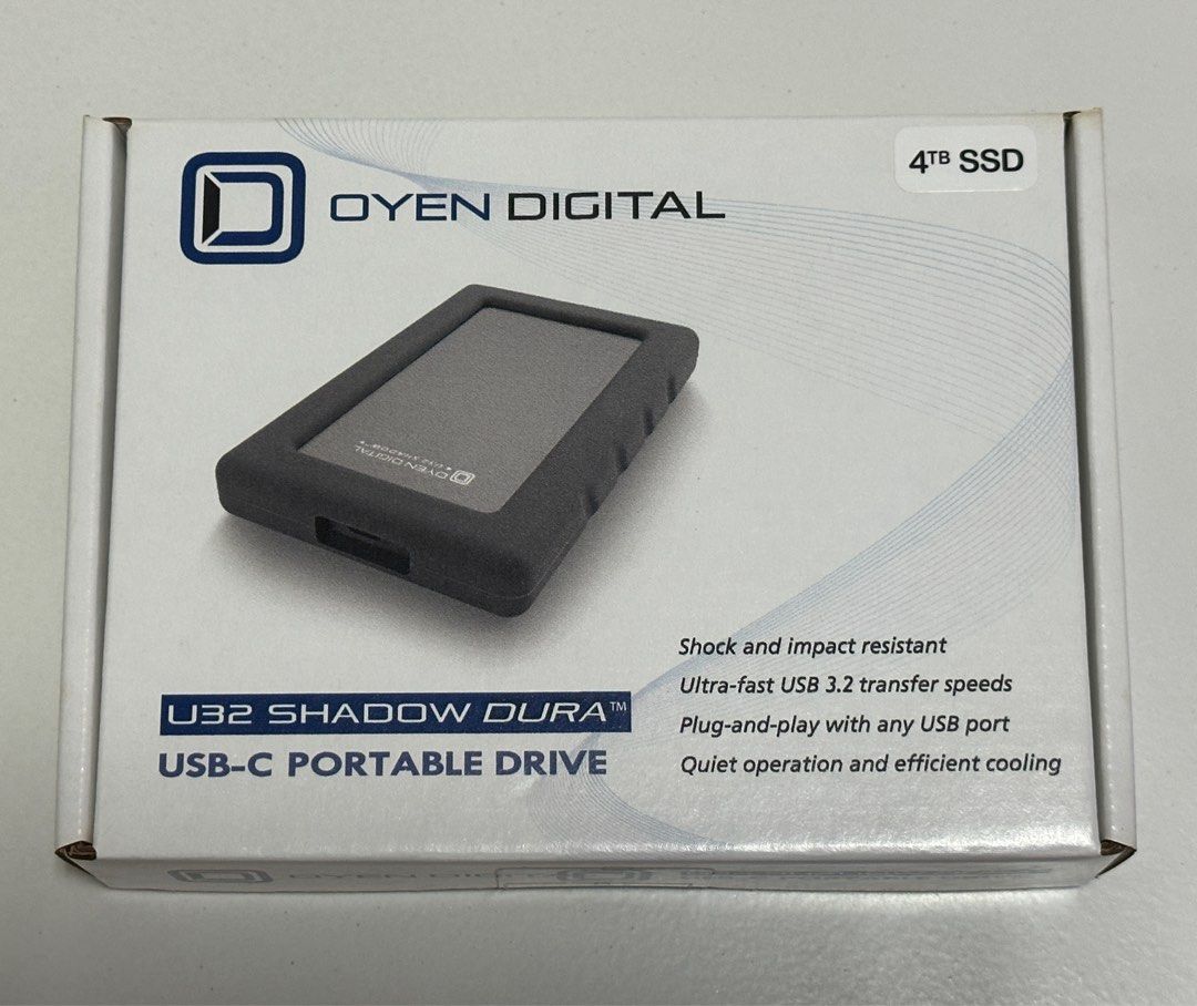 OYEN Digital U32 Shadow Dura Portable Drive SSD 4TB, Computers & Tech ...