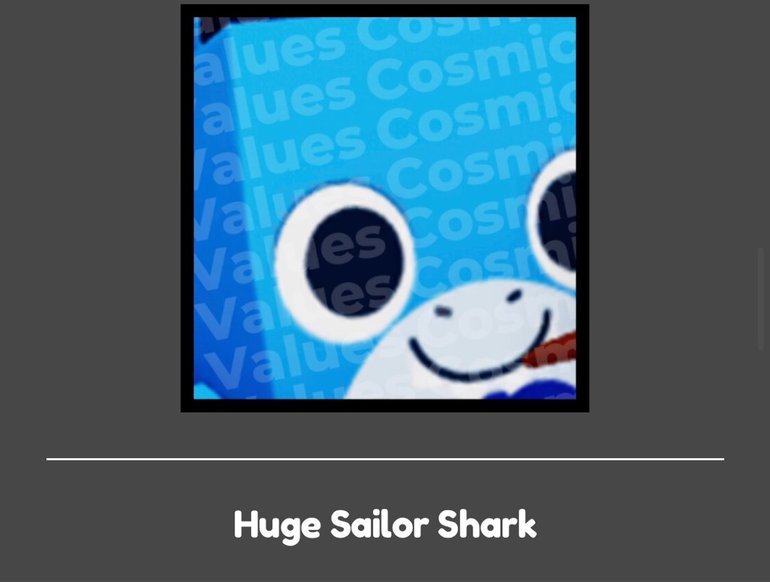 Pet Simulator X Huge Sailor Shark, Video Gaming, Video Games, Others on ...
