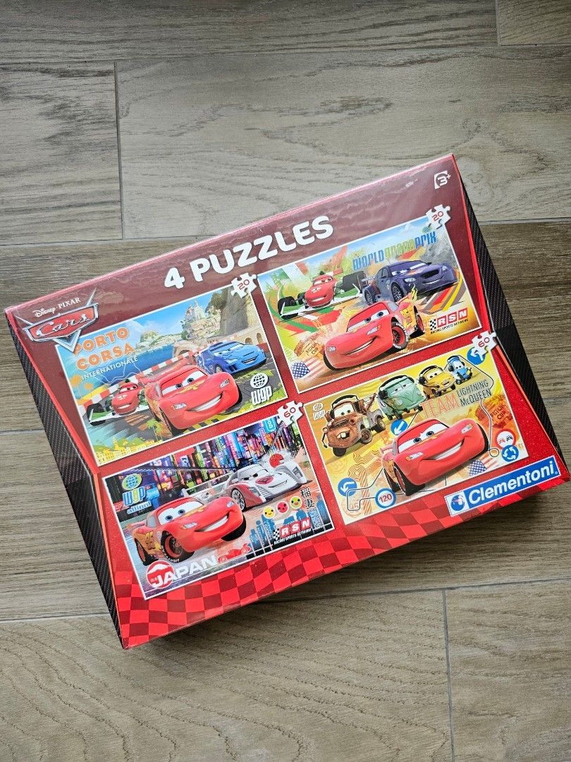 Pixar Cars - 4 puzzles in a set, Hobbies & Toys, Toys & Games on Carousell