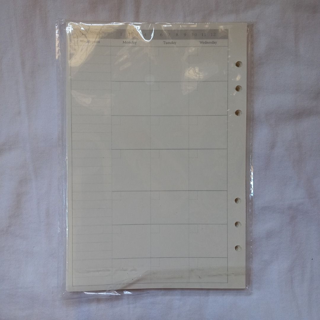 Planner Notebook with Cover and Refill (Grid and Monthly pages) on ...