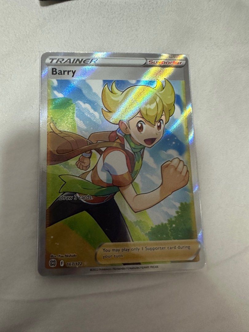 Pokemon Brilliant Stars Barry Trainer Card, Hobbies & Toys, Memorabilia ...