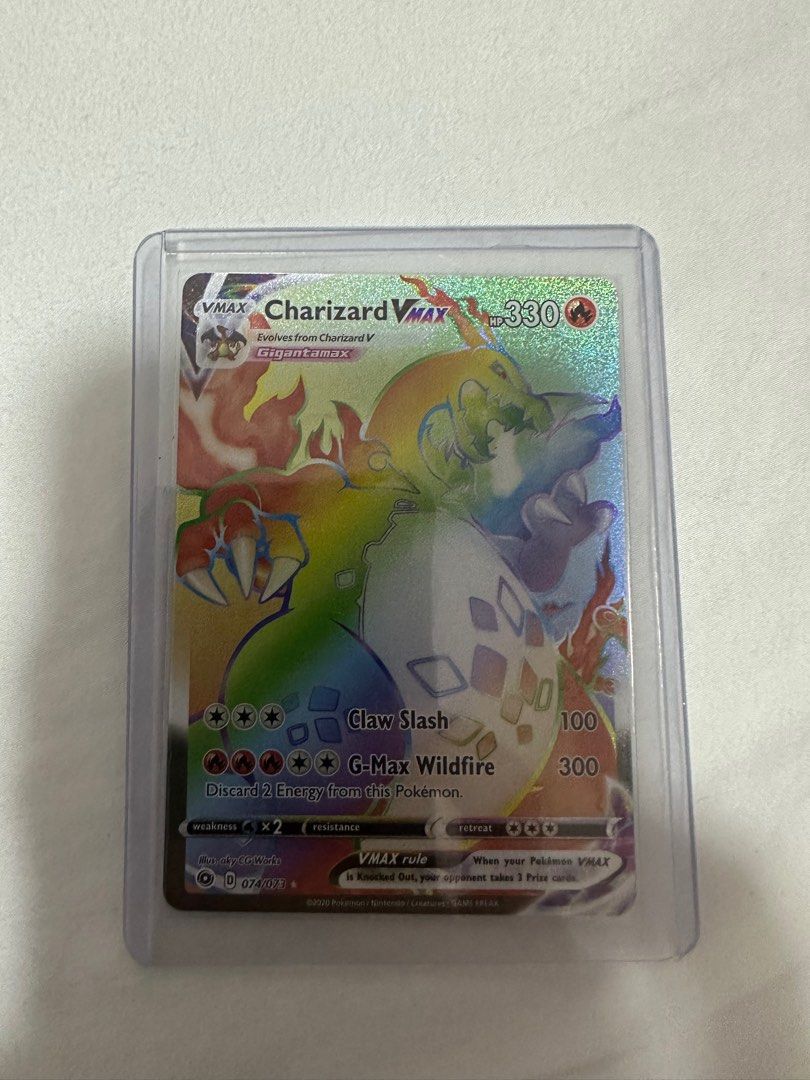 Pokemon Champion Path Rainbow Charizard Vmax, Hobbies & Toys ...