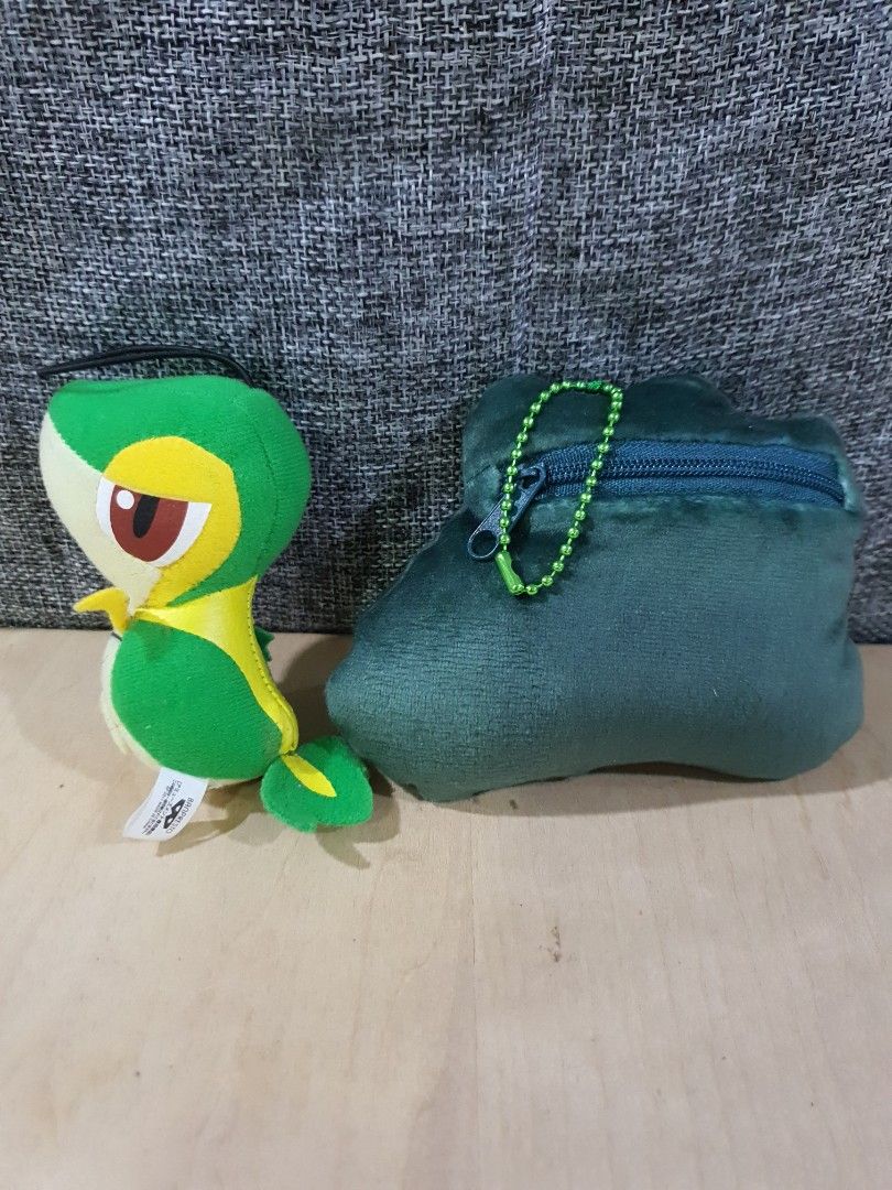Pokemon Snorlax and Snivy plush keychain combo, Hobbies & Toys, Toys ...