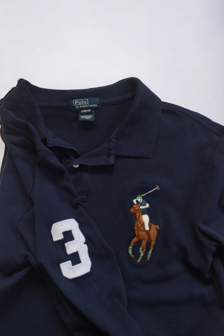 Polo Ralph Lauren Number 3 Big Pony long sleeves, Men's Fashion, Tops ...