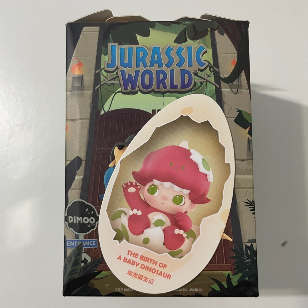 Popmart Dimoo Jurassic World - The Birth of a Baby Dinosaur, Hobbies ...