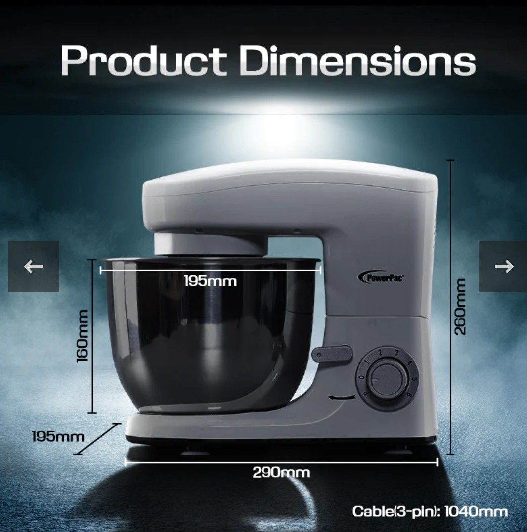 PowerPac - Stand Mixer for Baking High Power 3.5L (PPSM335), TV & Home ...