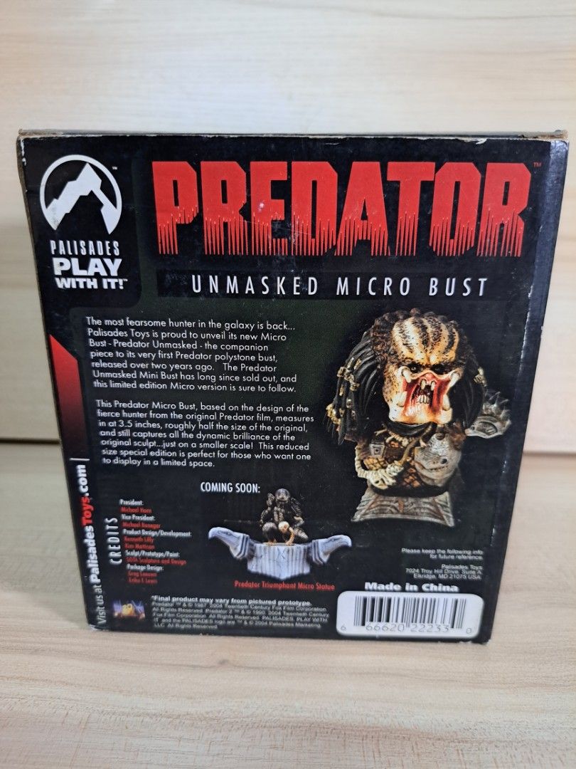 Predator unmasked micro bust, Hobbies & Toys, Toys & Games on Carousell