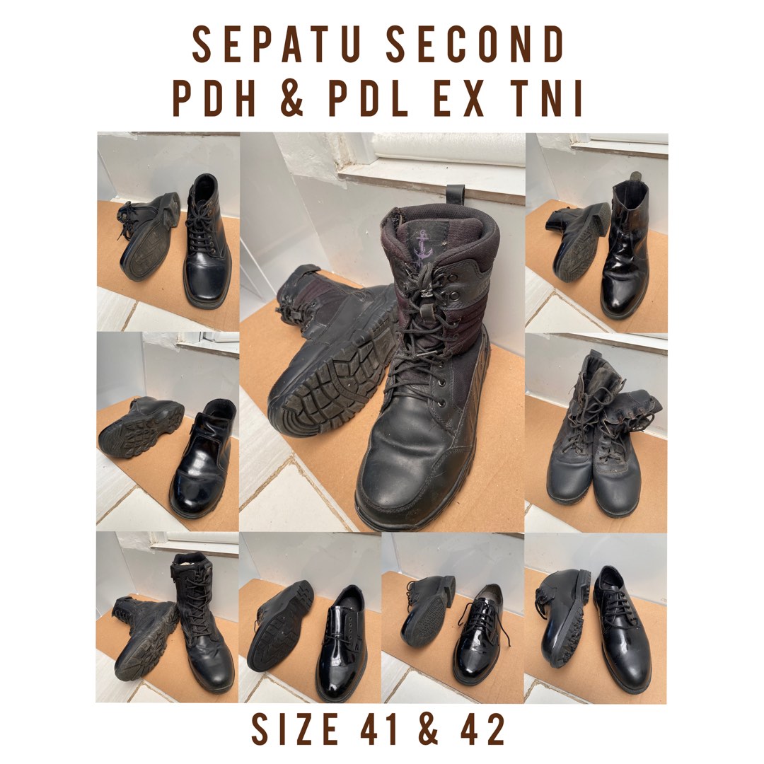 Preloved Sepatu PDL & PDH asli ex TNI on Carousell