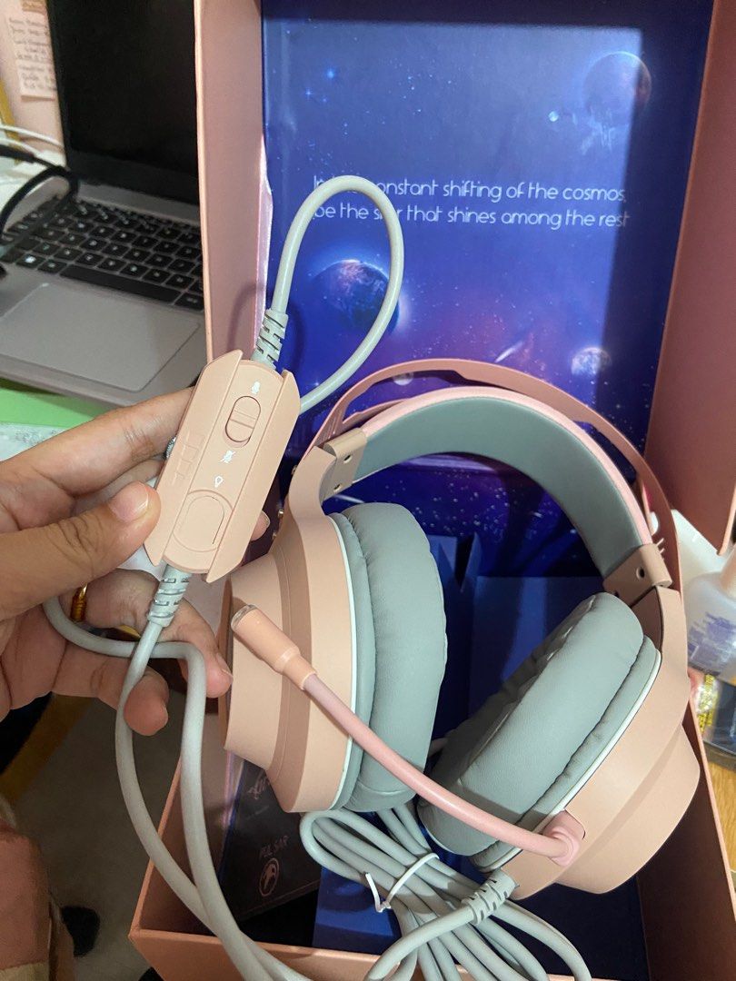 Pulsar panther pink surround sound gaming headset, Audio, Headphones ...