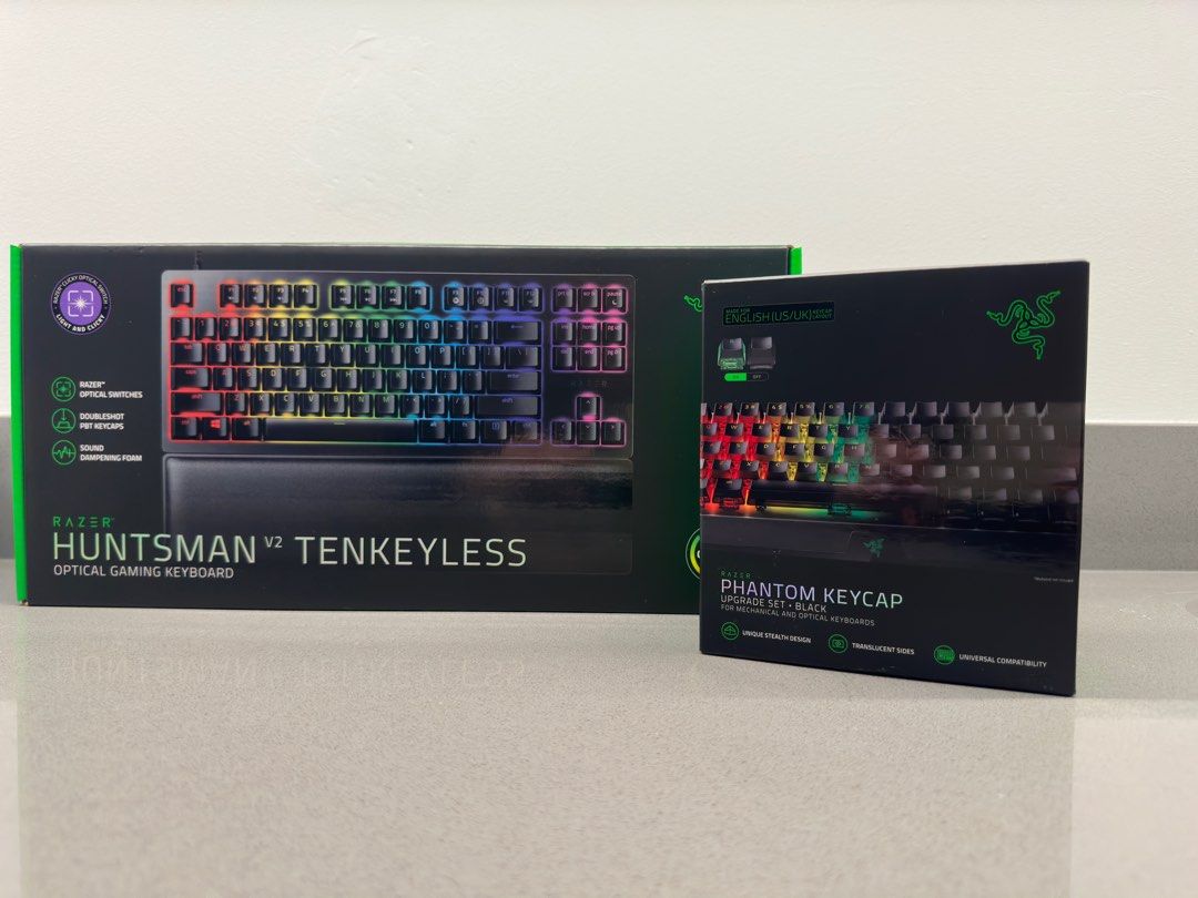 Razer Huntsman V2 TKL w/ Phantom Keycaps, Computers & Tech, Parts ...
