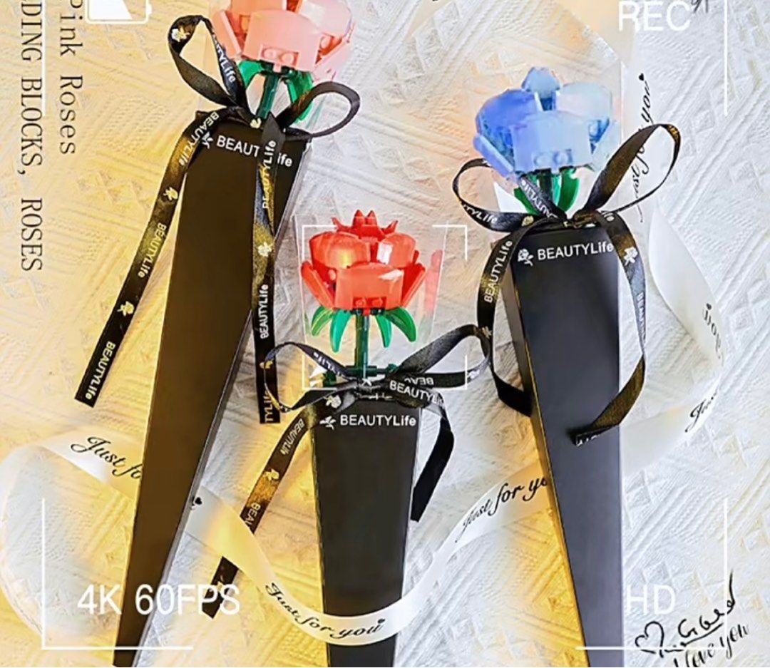 roses blocks flower lego gifts*pre order, Hobbies & Toys, Stationery ...