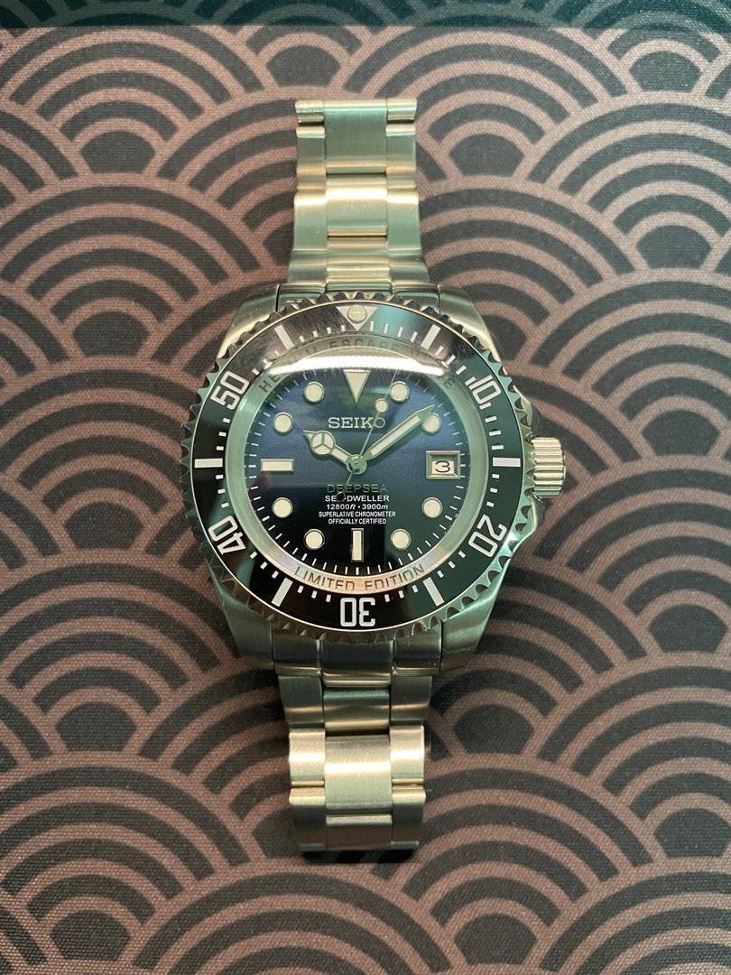 Seiko Custom Mod “Deepsea Blue” 44mm case, Men's Fashion, Watches ...