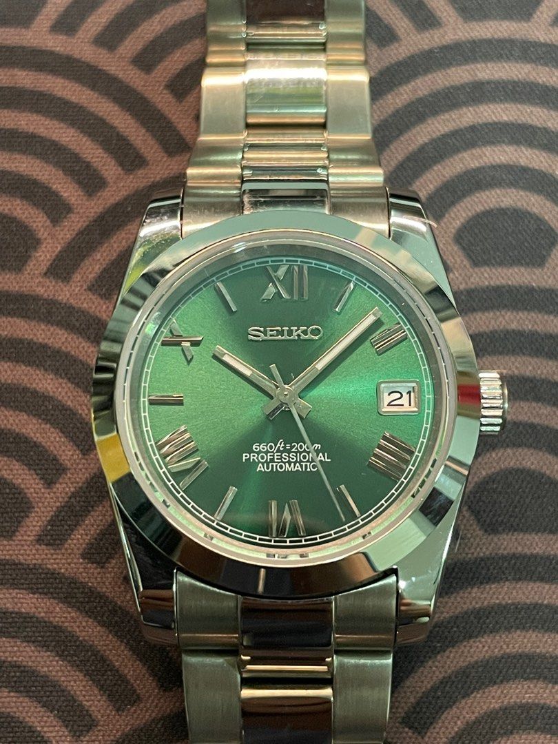 Seiko Custom Mod “Datejust Green Roman Numerals” 36mm case, Men's ...