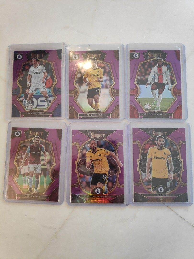 Select English Premier League Soccer Cards Purple Numbered to 135 ...