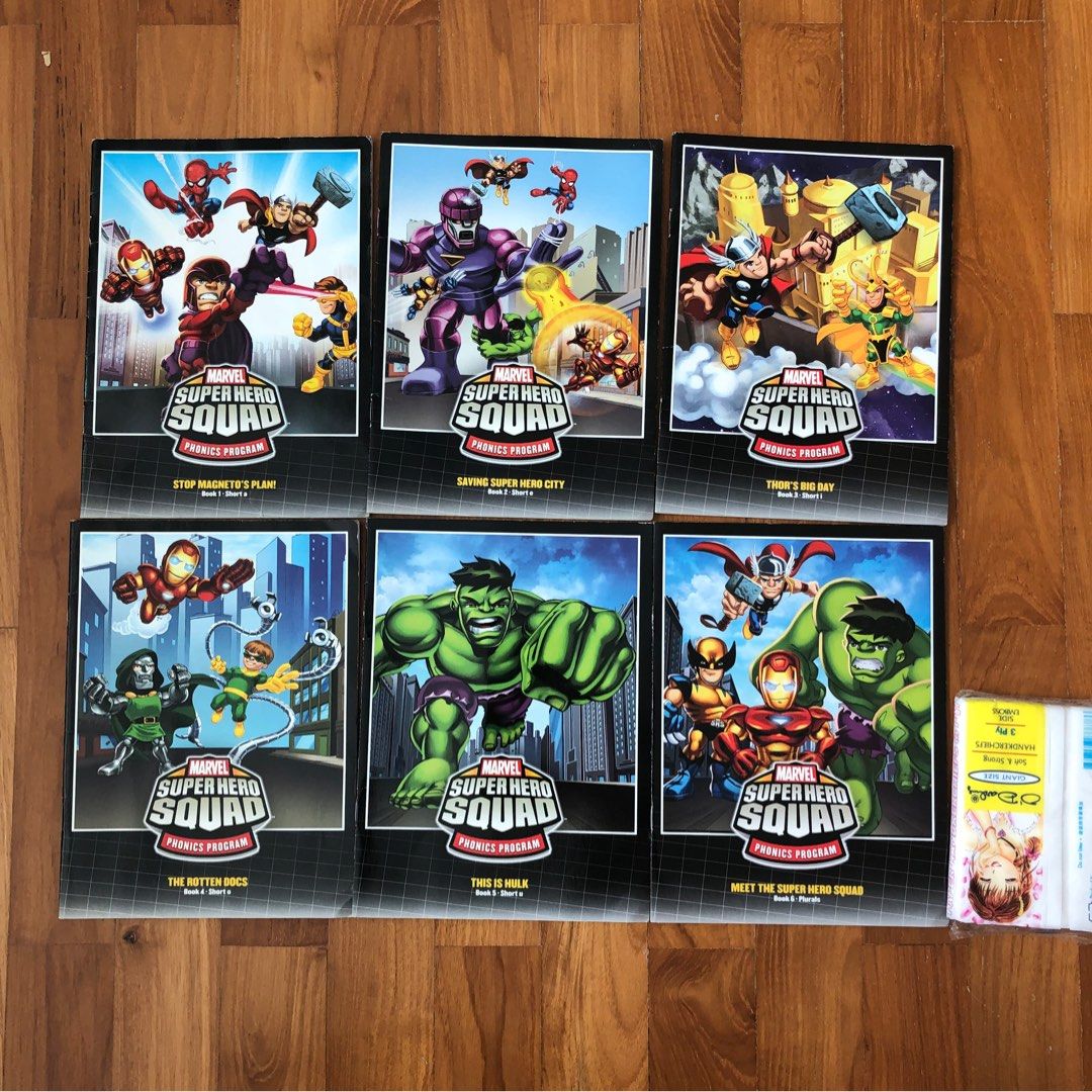 Set of 12 Marvel Super Hero Squad phonics program English story books ...