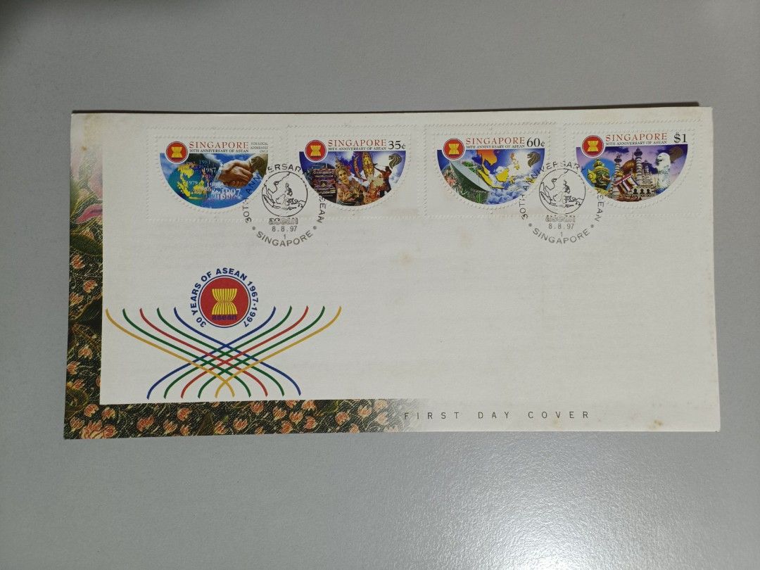 Singapore 1997 FDC ASEAN 30, Hobbies & Toys, Memorabilia & Collectibles ...