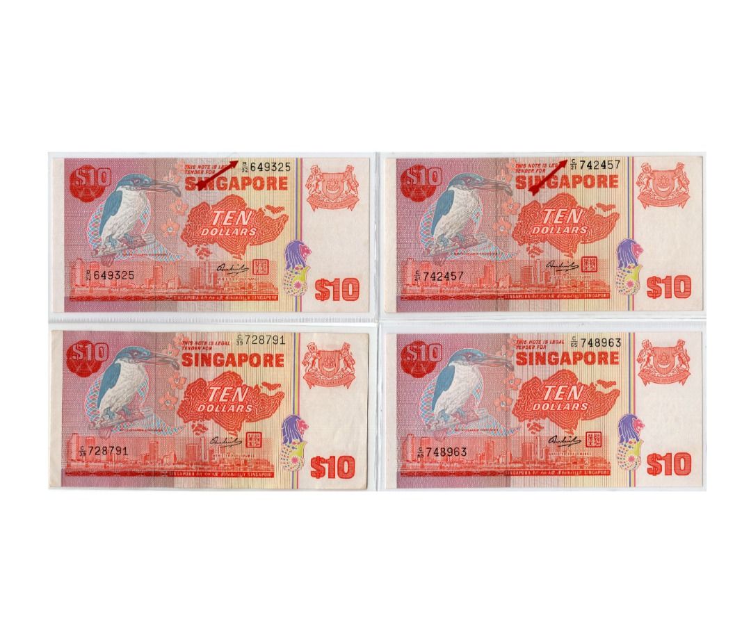 Singapore Bird Series $10 Banknotes Alignment Error, Hobbies & Toys ...