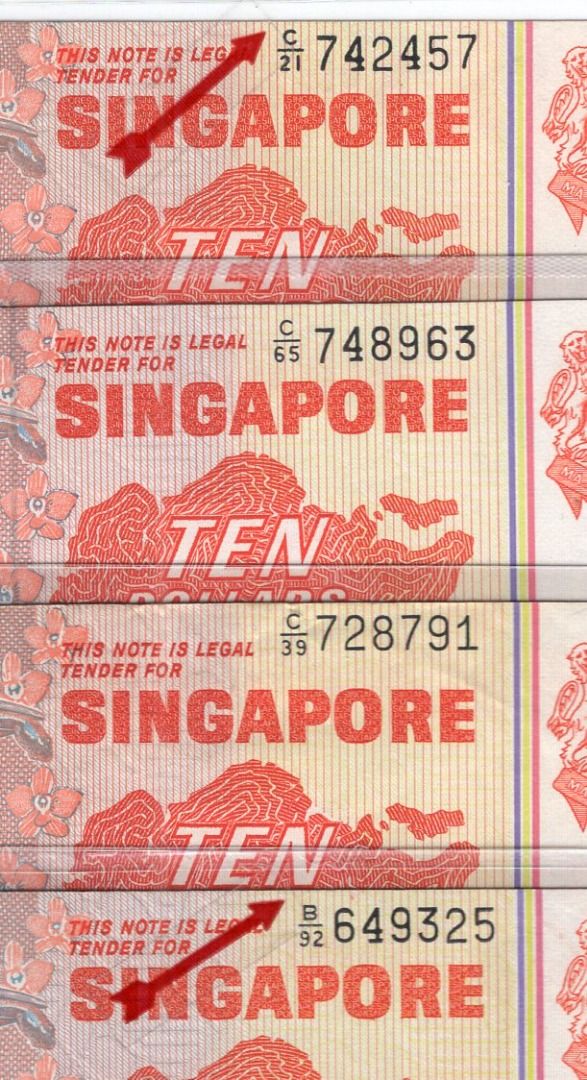 Singapore Bird Series $10 Banknotes Alignment Error, Hobbies & Toys ...