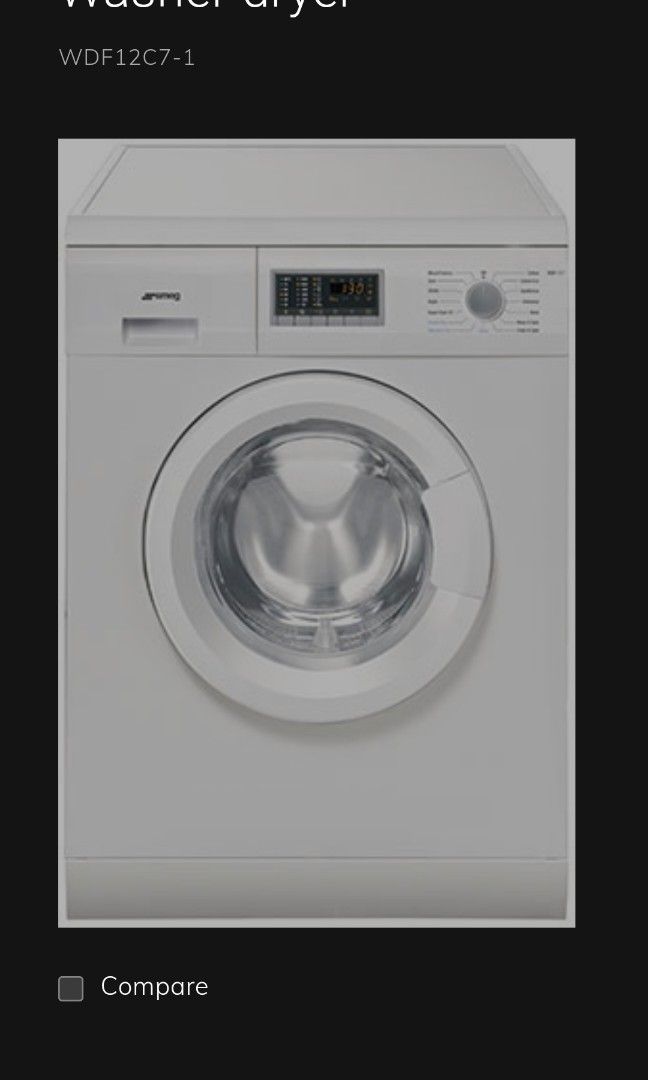 SMEG Washer Dryer WDF 12C7-1, TV & Home Appliances, Washing Machines ...