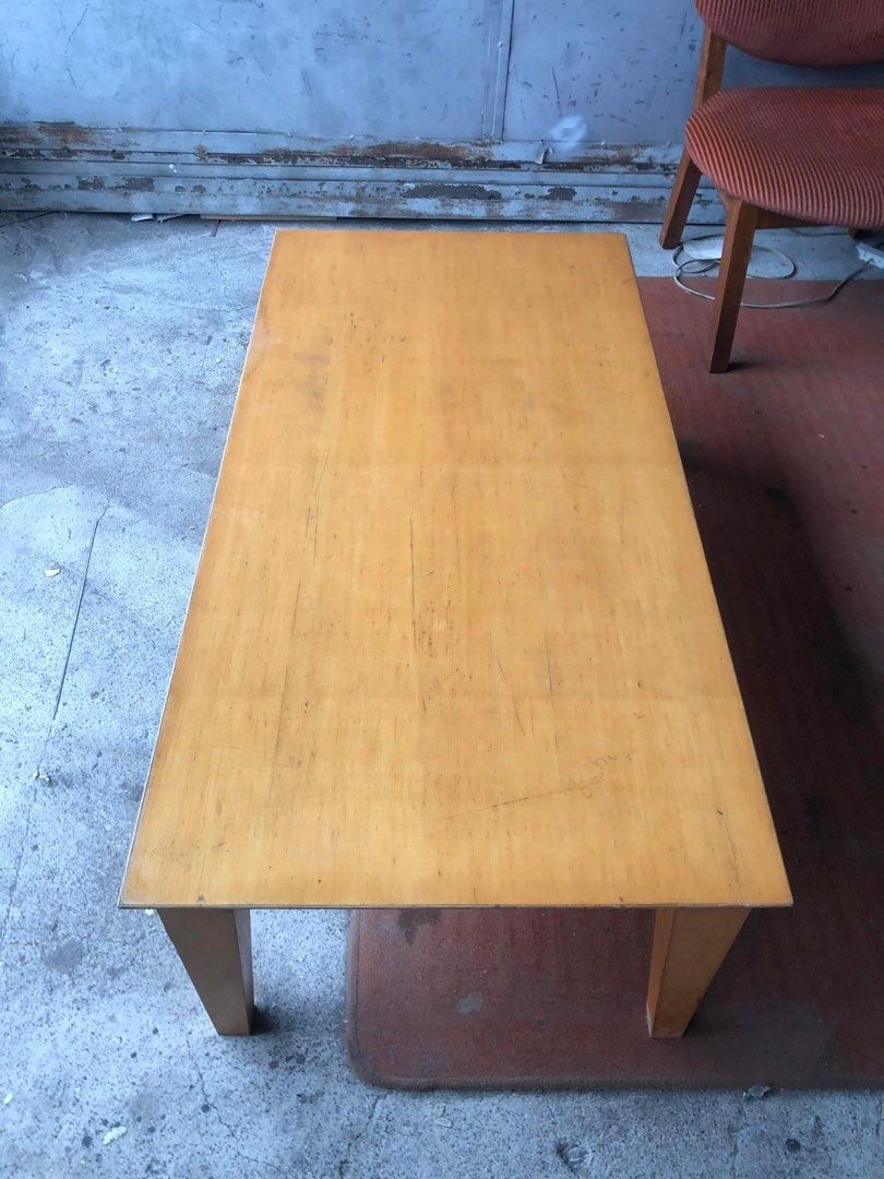 Solid wood nordic long center table on Carousell