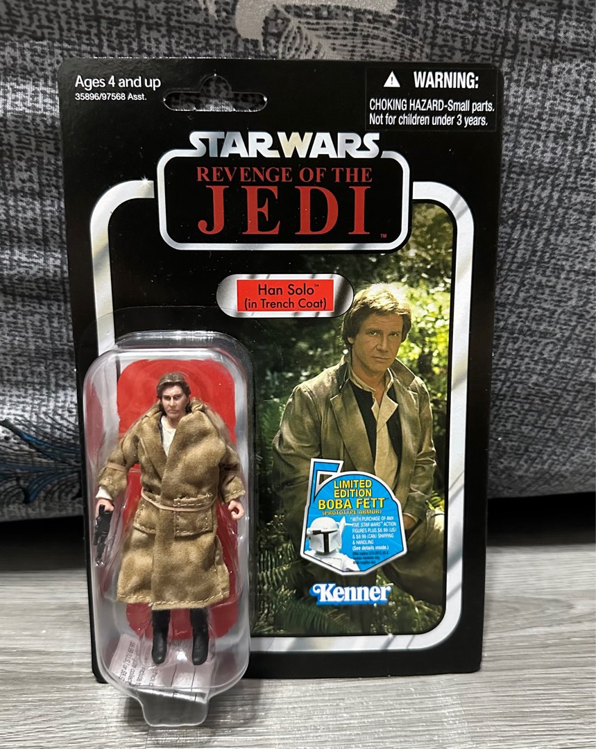Star Wars TVC Revenge of the Jedi Han Solo (in Trench Coat) Action ...