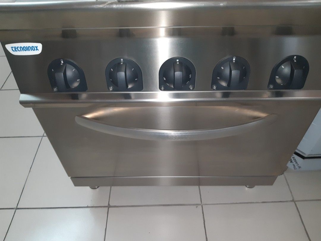 TECNOINOX Original ITALIAN 4 Top Square ELECTRIC Cooker Stove with Oven ...