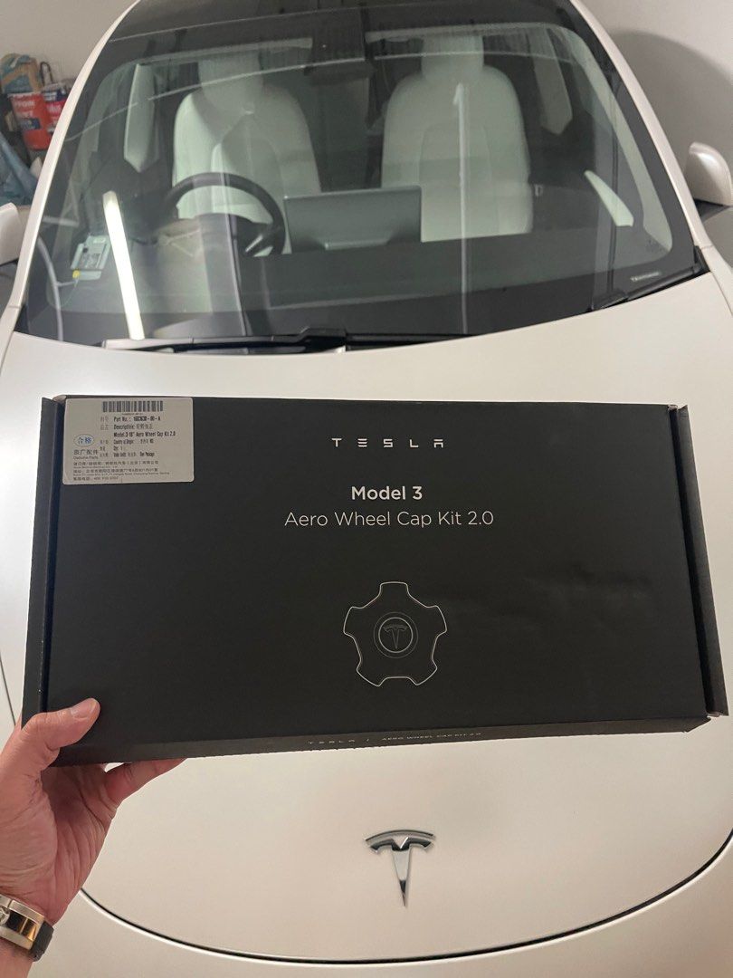 Tesla Model 3 18 inch Aero Wheel Cap Kit 2.0, Car Accessories, Tyres ...