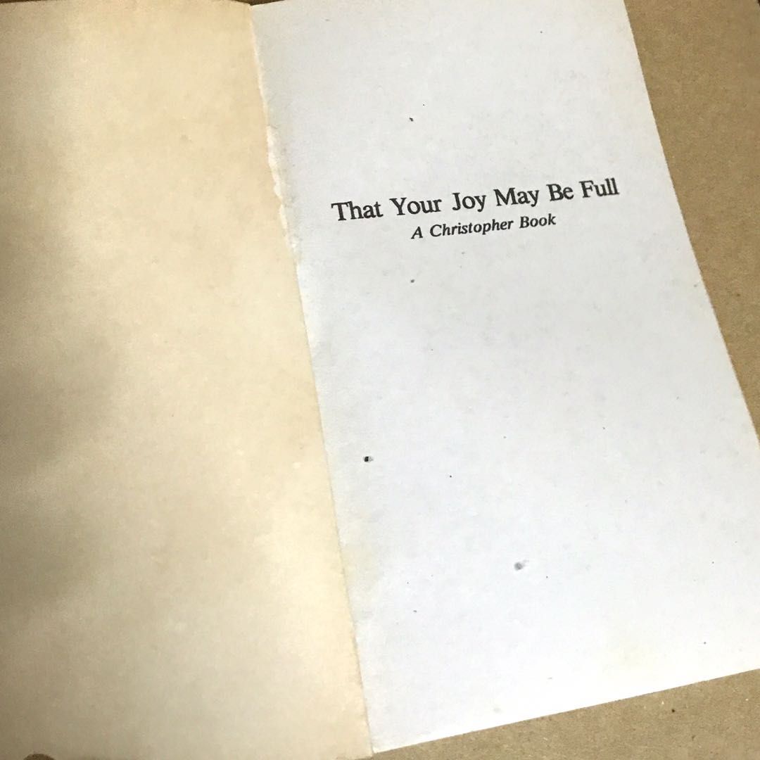 That Your Joy May Be Full by John Catoir | The Importance of Small Things by Roque Schneider on ...