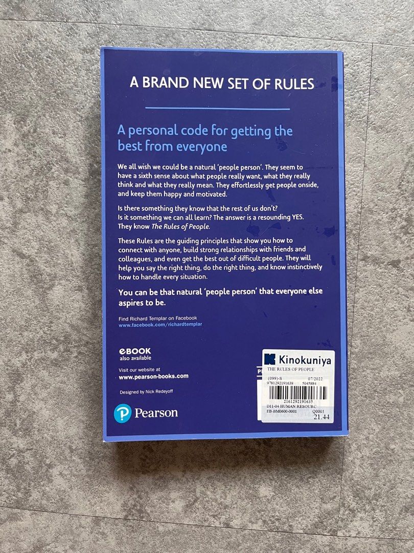 The Rules Of People - Richard Templar, Hobbies & Toys, Books ...