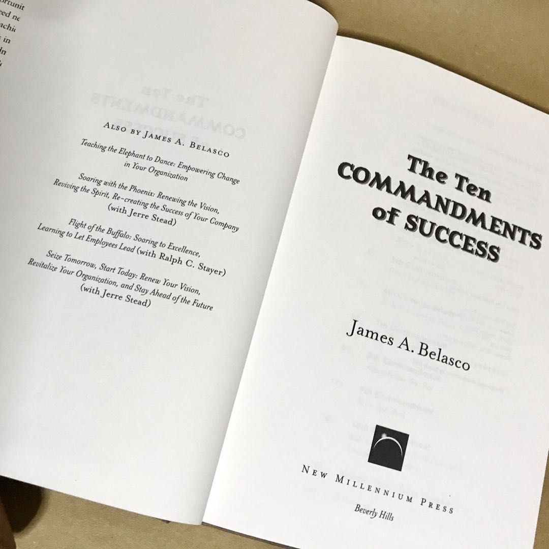 The Ten Commandments of Success by James A. Belasco (Hardcover) on ...