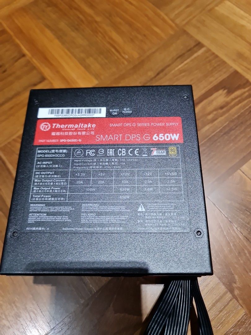 Thermaltake SMART DPS G Series 650W, Computers & Tech, Parts ...
