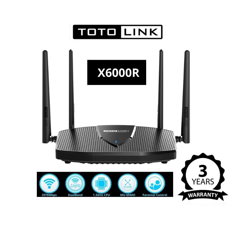 Totolink X6000R AX3000 Wi-Fi6 Wireless Gigabit Router, Computers & Tech ...