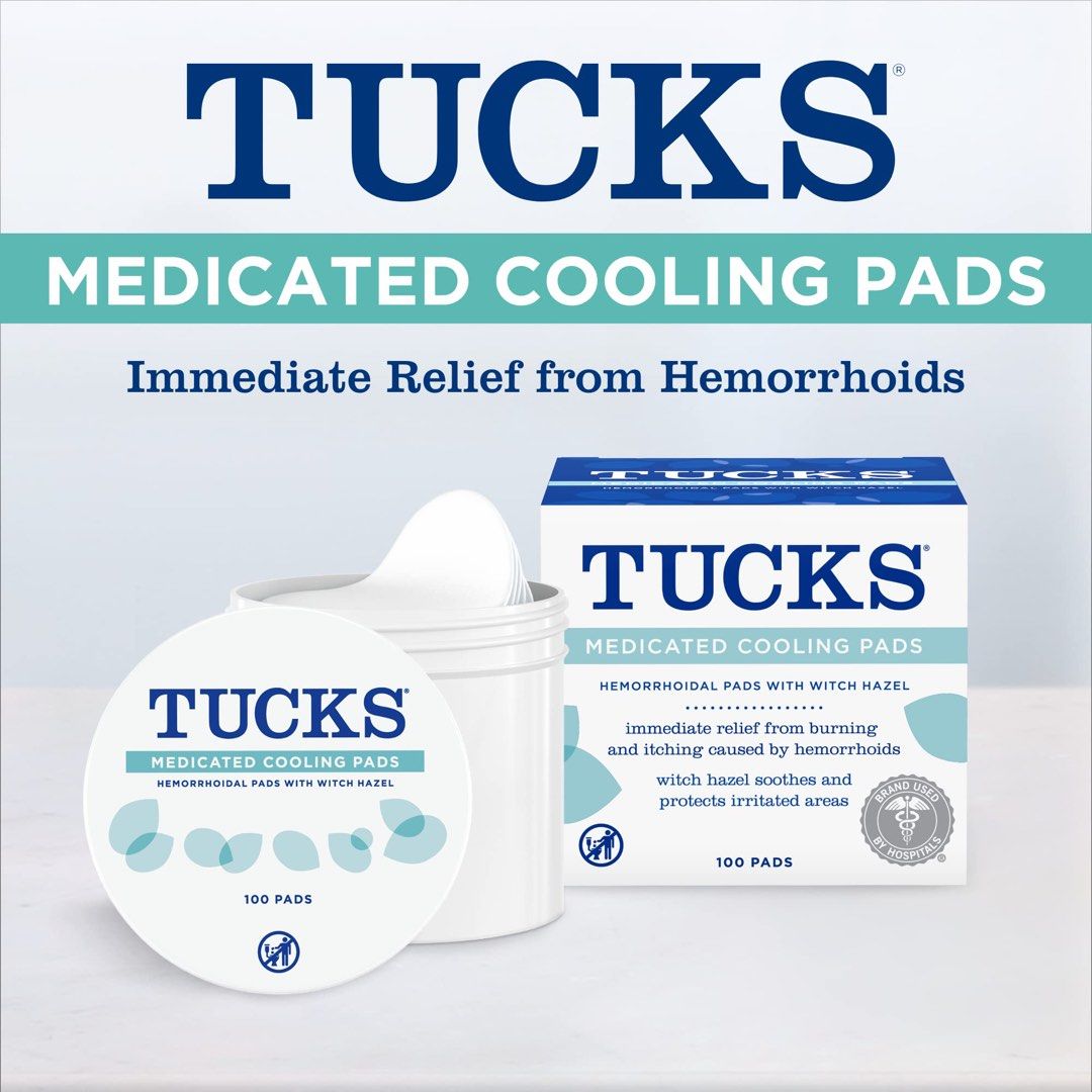 TUCKS Medicated Cooling Pads, 100 Count, Babies & Kids, Maternity Care ...