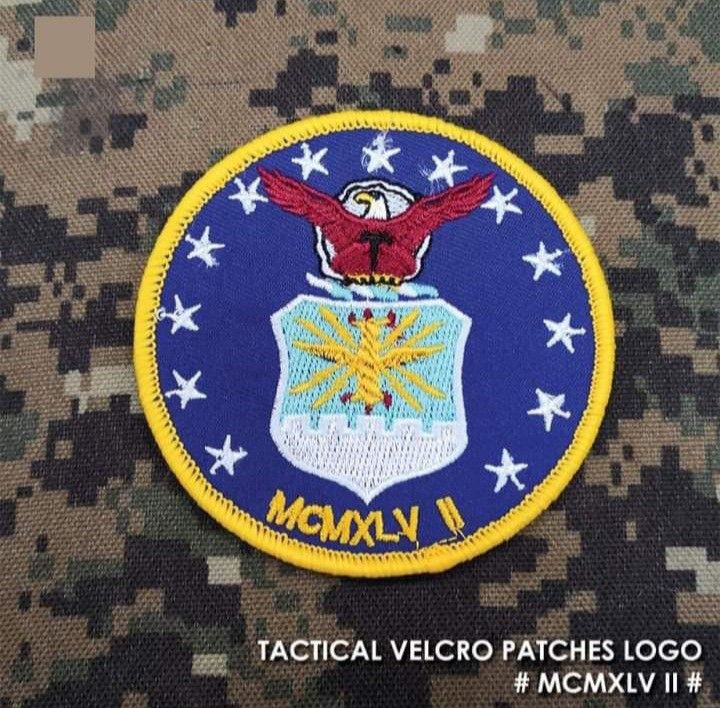 USAF MCMXLV II Military Army Tactical Embroidery Velcro Patch, Sports ...