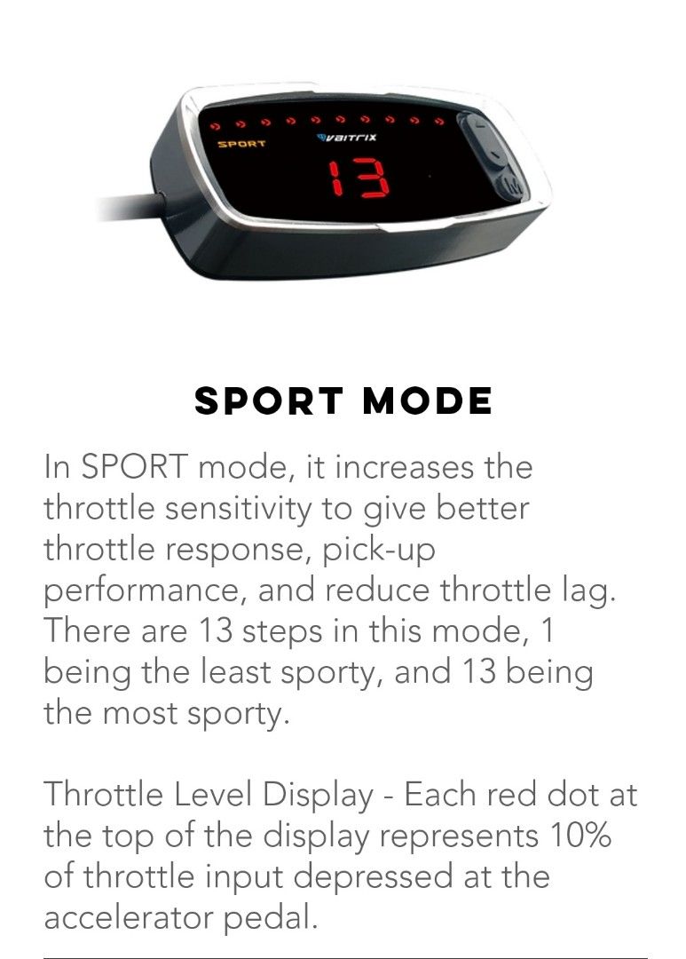 Vaitrix DigiPedal throttle Controller for Toyota Hiace, Car Accessories ...