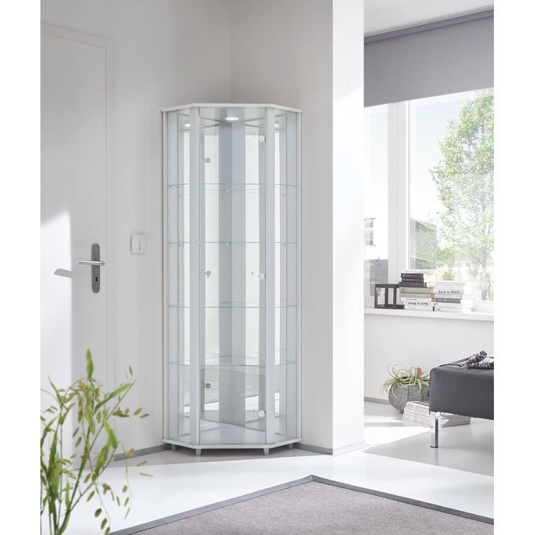 VHIVE Curio Glass Display Cabinet 3 Sizes 3 Colors