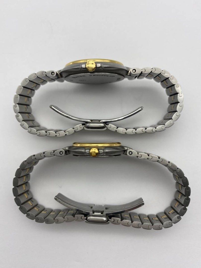 Vintage Alfred Dunhill quartz, gold/steel couple watch, Luxury, Watches ...