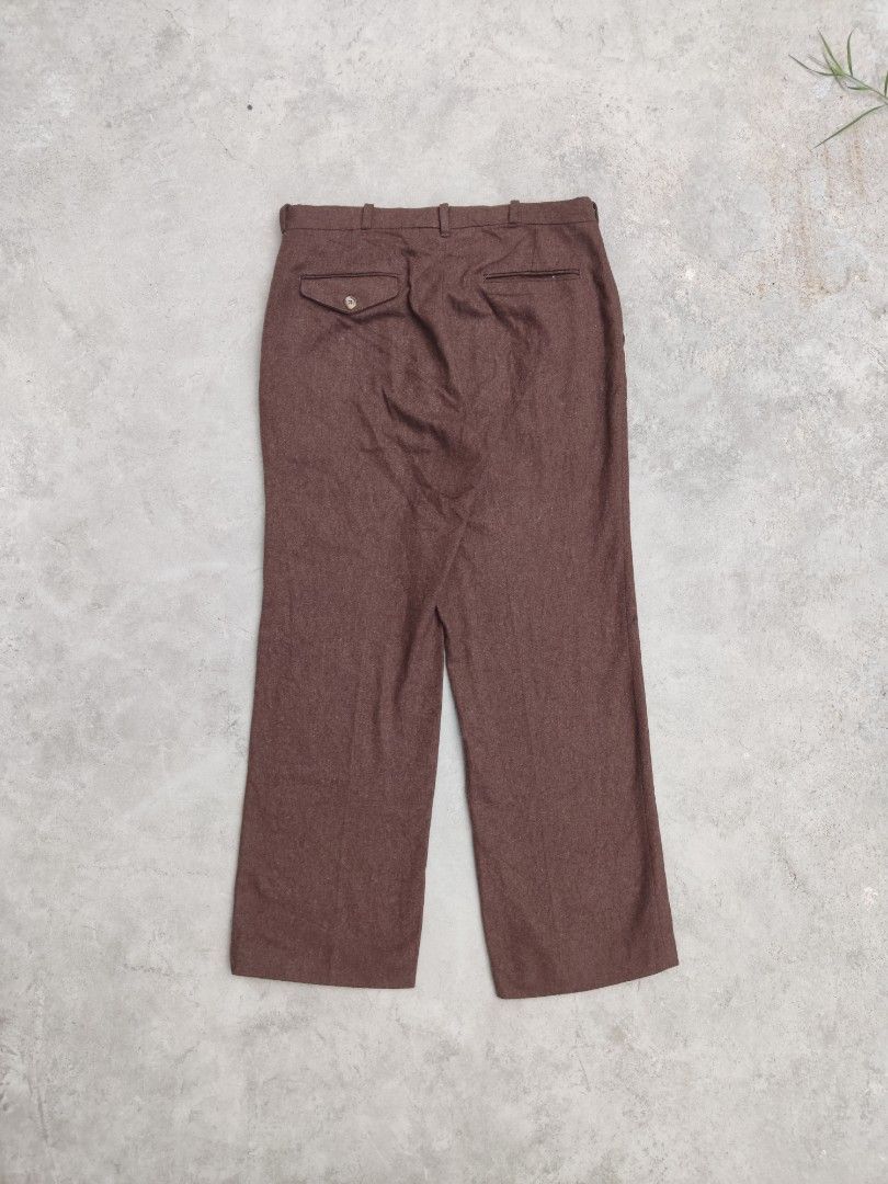 Vintage Brown Wool Pants, Slacks on Carousell