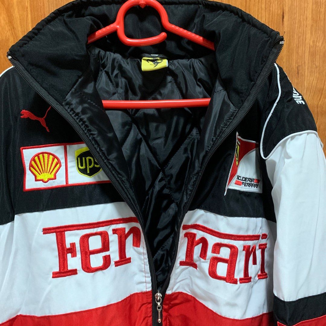 Vintage Ferrari Puffer Jacket, Women's Fashion, Coats, Jackets and ...