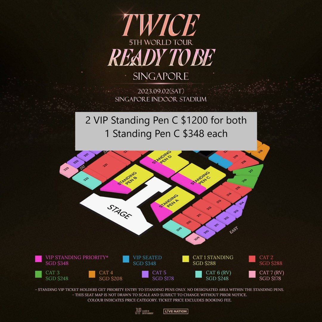 VIP Twice Concert Tickets, Tickets & Vouchers, Event Tickets on Carousell
