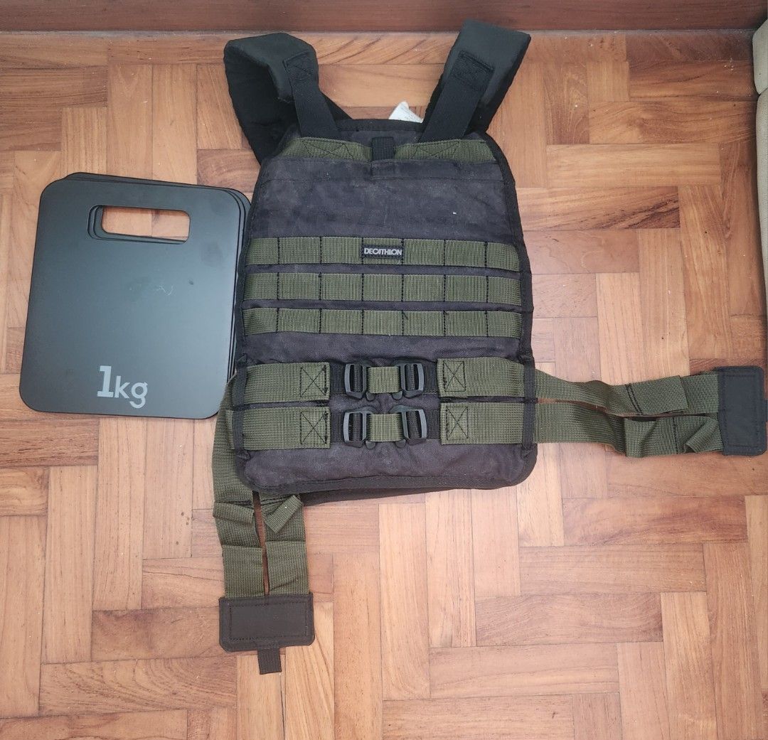 Weighted vest (6kg + 4kg), Sports Equipment, Exercise & Fitness ...