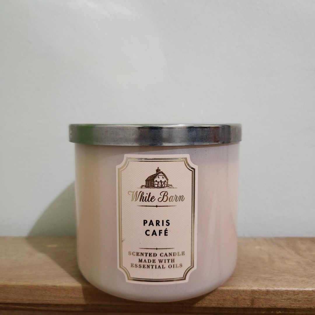 White Barn Paris Cafe 3 Wick Scented Candle, Furniture & Home Living ...