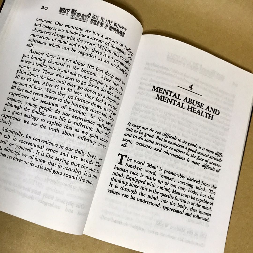 Why Worry?: How to Live Without Fear & Worry by K. Sri Dhammananda (2nd ...