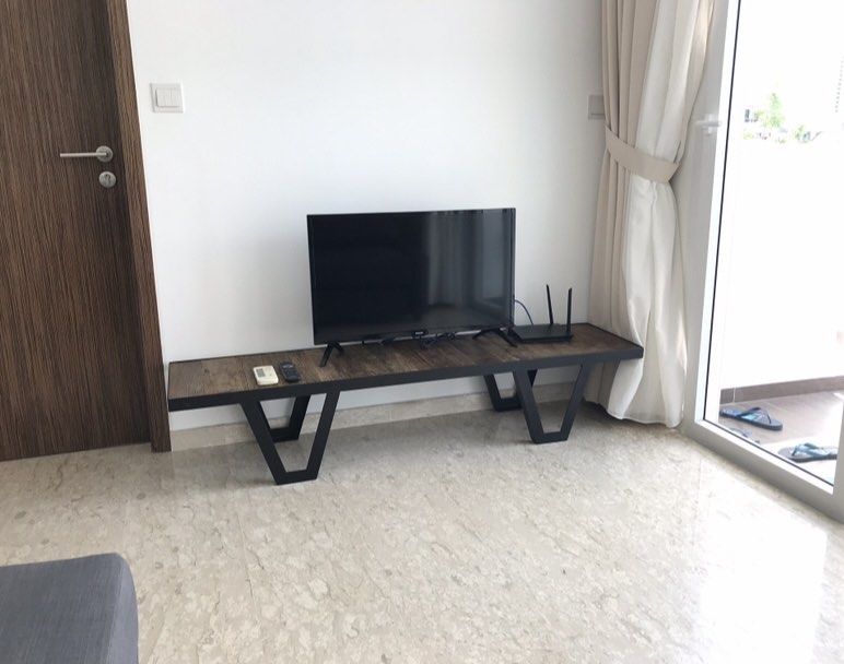 XTRA Raw Wood Side Table / TV Console (iNDUSTRIAL MODERN), Furniture ...