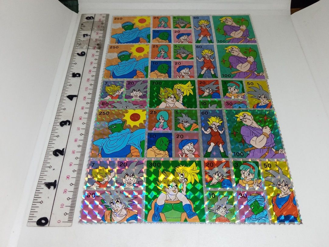 1990s Dragon Ball Z Metallic Prizm Stickers, Hobbies & Toys ...