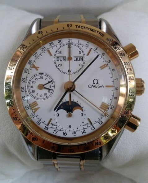 1991 Omega Speedmaster Moonphase aka "The Golden Gate" Annual Calendar ...