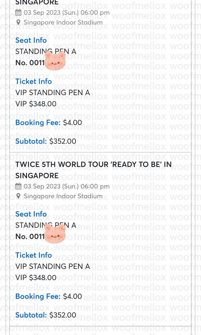 3x VIP Standing Twice RTB, Tickets & Vouchers, Event Tickets on Carousell