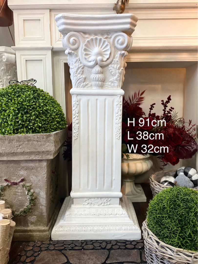 91 cm large grand style rectangular pillar stand, Furniture & Home ...