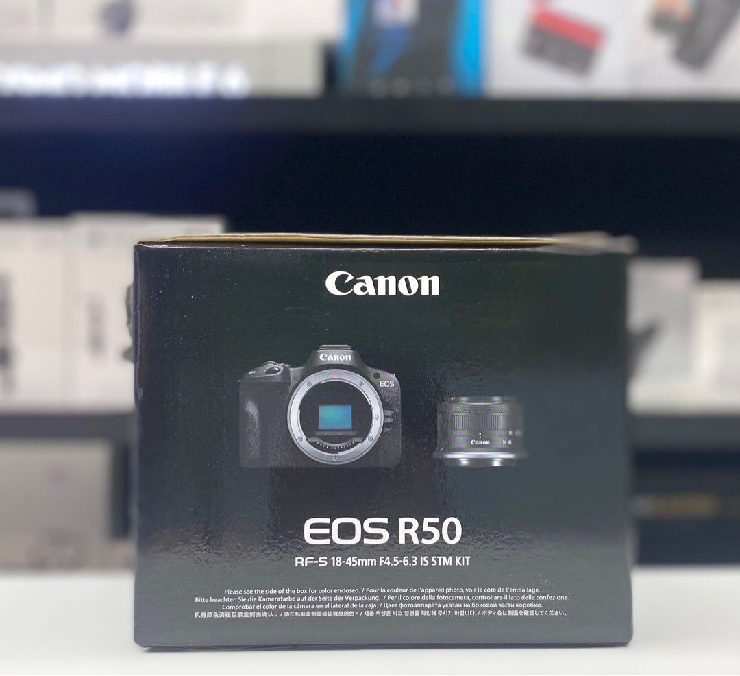 Canon EOS R50 Mirrorless Camera with 18-45mm Lens, Photography, Cameras ...