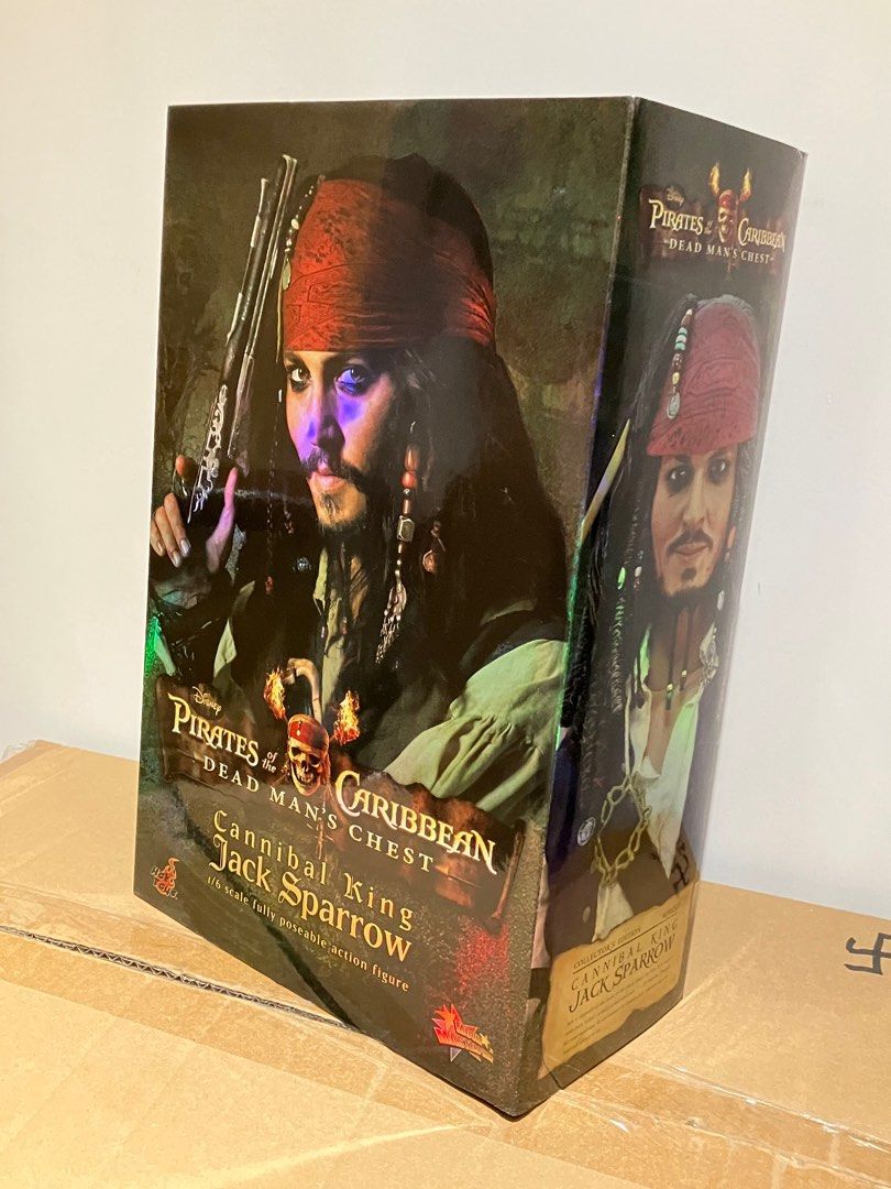 絕版罕有 JOHNNY DEPP 雙頭雕 HOT TOYS 1/6 魔盜王 CANNIBAL KING JACK SPARROW 人偶, 興趣 ...